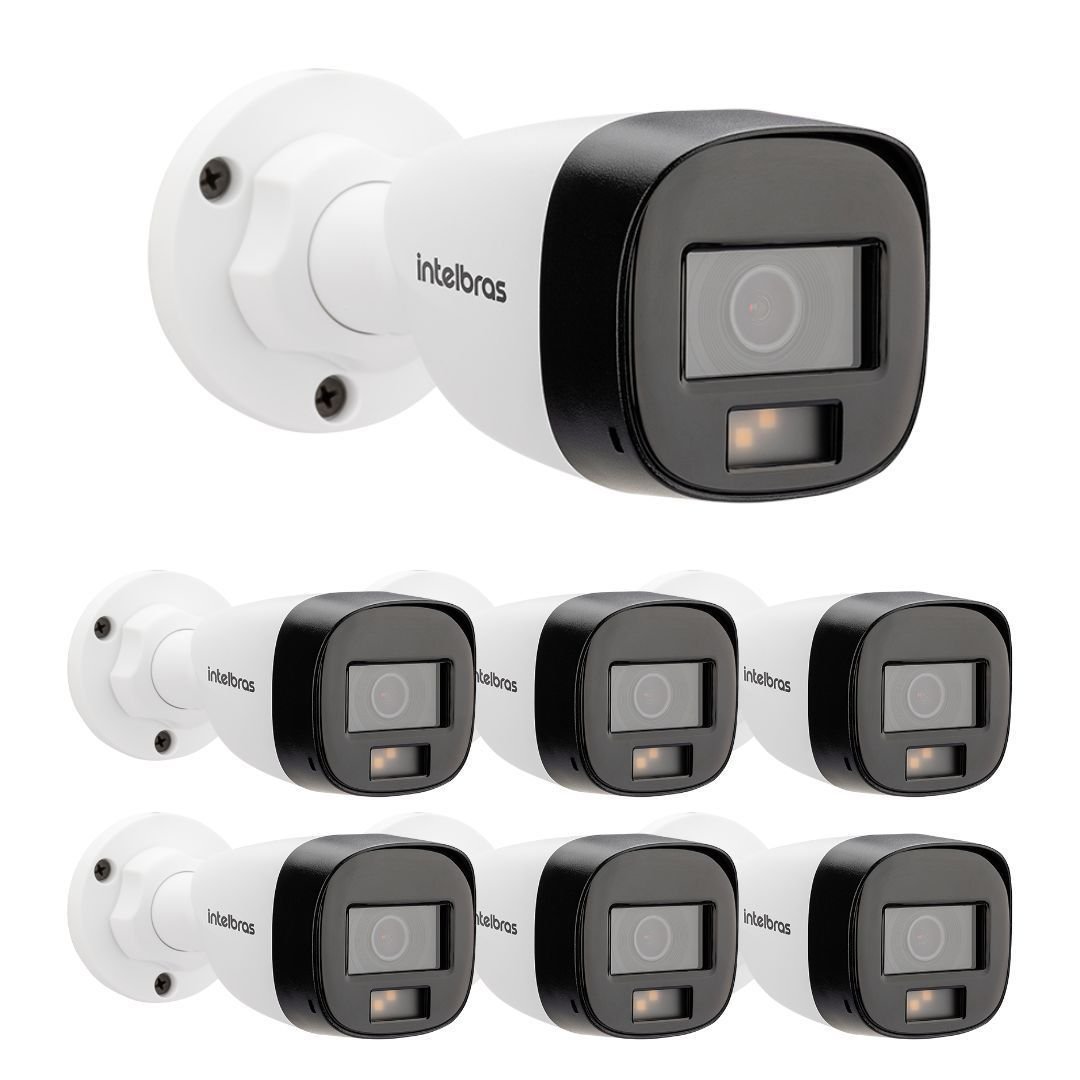 Kit 7 Câmera Multi Hd 1 Megapixel 20m Vhd 1120 B Full Color Intelbras ...