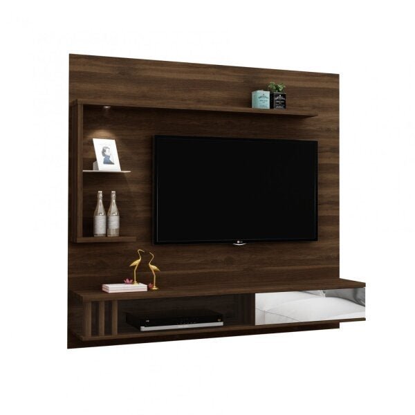 Painel para TV até 49 Polegadas com LED Allune Espresso Móveis ...
