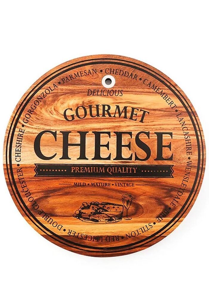 Tabua Queijos em Madeira Acácia James.f 30 Cms D | MadeiraMadeira