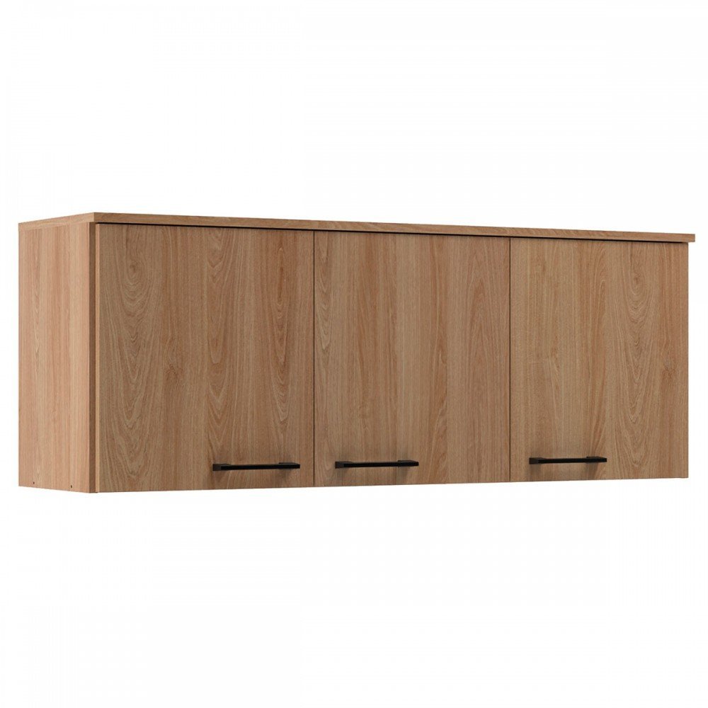 Armário Aéreo Cozinha Maysa 3 Portas Madeira Oak - Móveis Sul ...