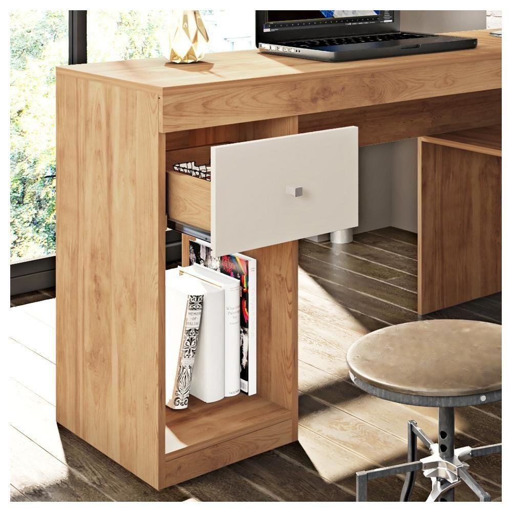Mesa De Computador Com Porta Nilo Buriti Off White - Caemmun ...