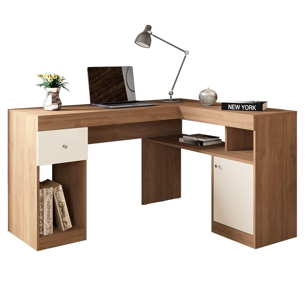 Mesa De Computador Com Porta Nilo Buriti Off White - Caemmun ...