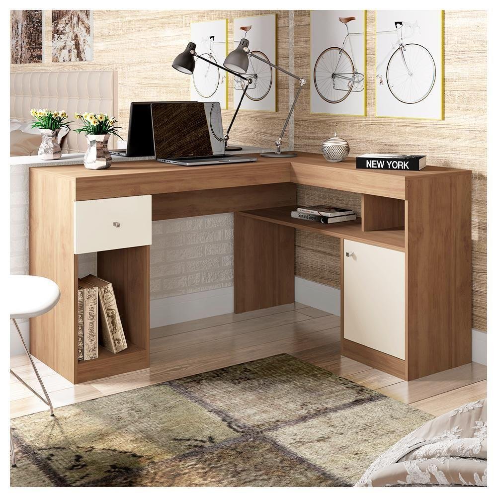 Mesa De Computador Com Porta Nilo Buriti Off White - Caemmun ...