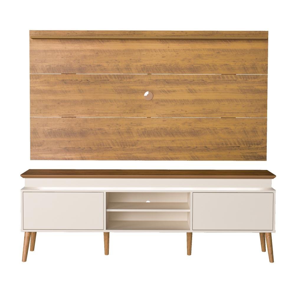 Kit Conjunto Rack MDF Fita LED Painel TV Até 75 Polegadas Prateleira ...