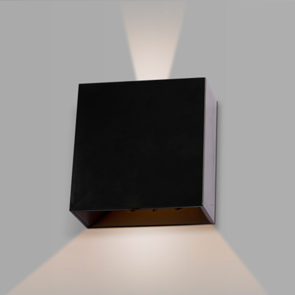 Kit 10 Arandela Astral Multi Efeito 4W 3000K Duplo Facho Ajustáveis Preta | MadeiraMadeira