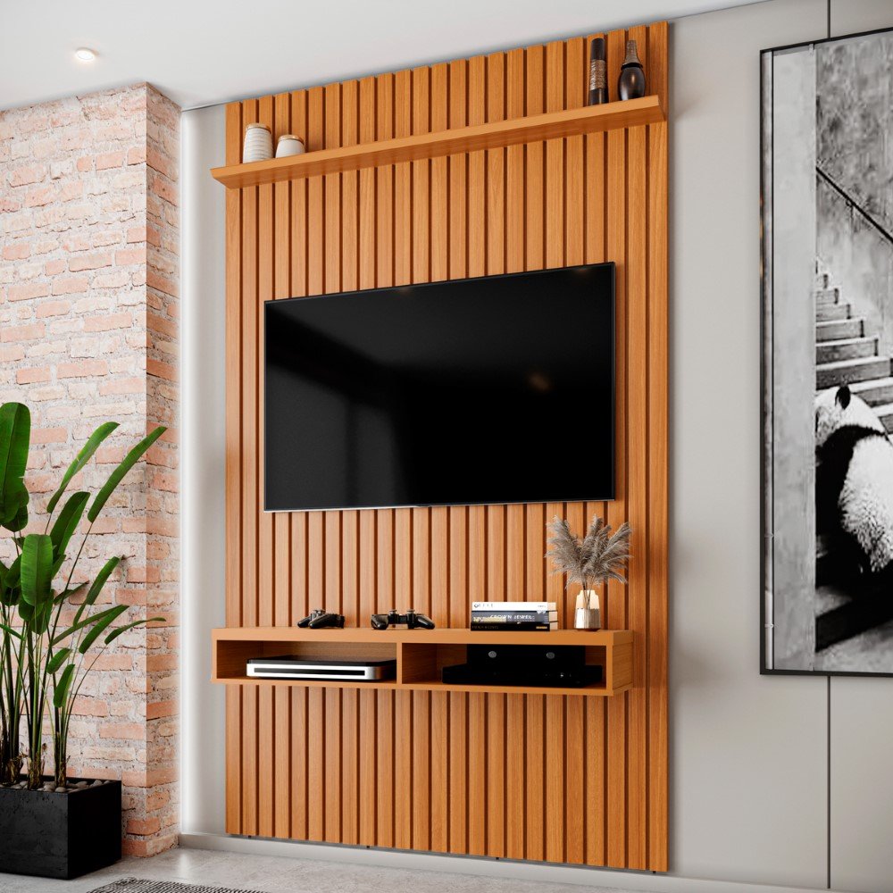 Painel Ripado para Tv até 55 Polegadas Intense com Nicho 139cm ...