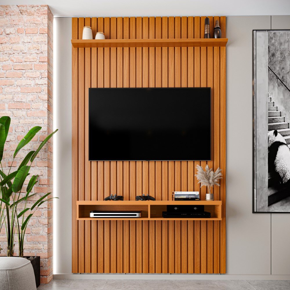 Painel Ripado para Tv até 55 Polegadas Intense com Nicho 139cm ...