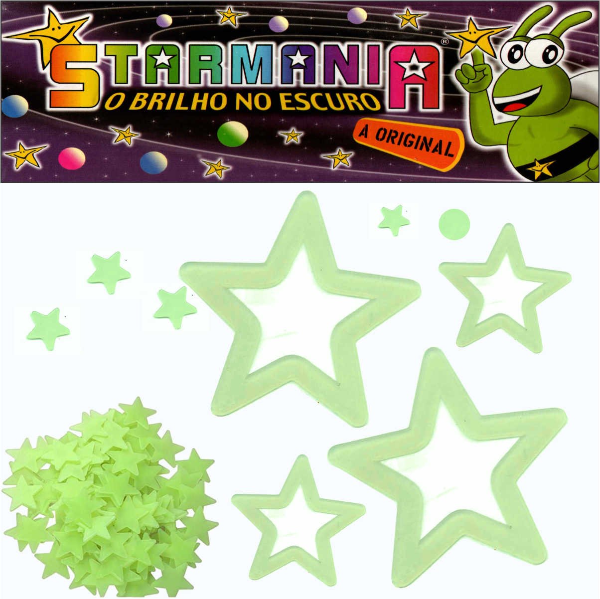 Kit Estrela Vazada brilha escuro Fluorescente 106u Starmania ...