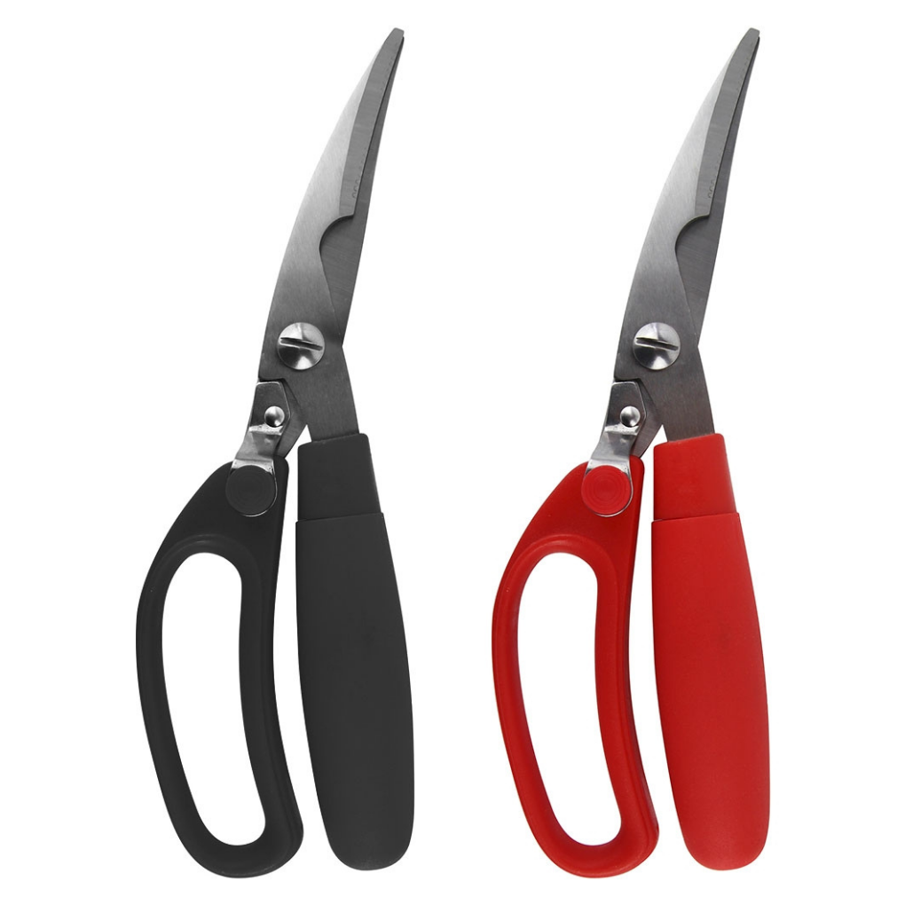 2 Tesouras Frango Lâmina Aço Inox Cabo Plástico 23x6,5cm | MadeiraMadeira