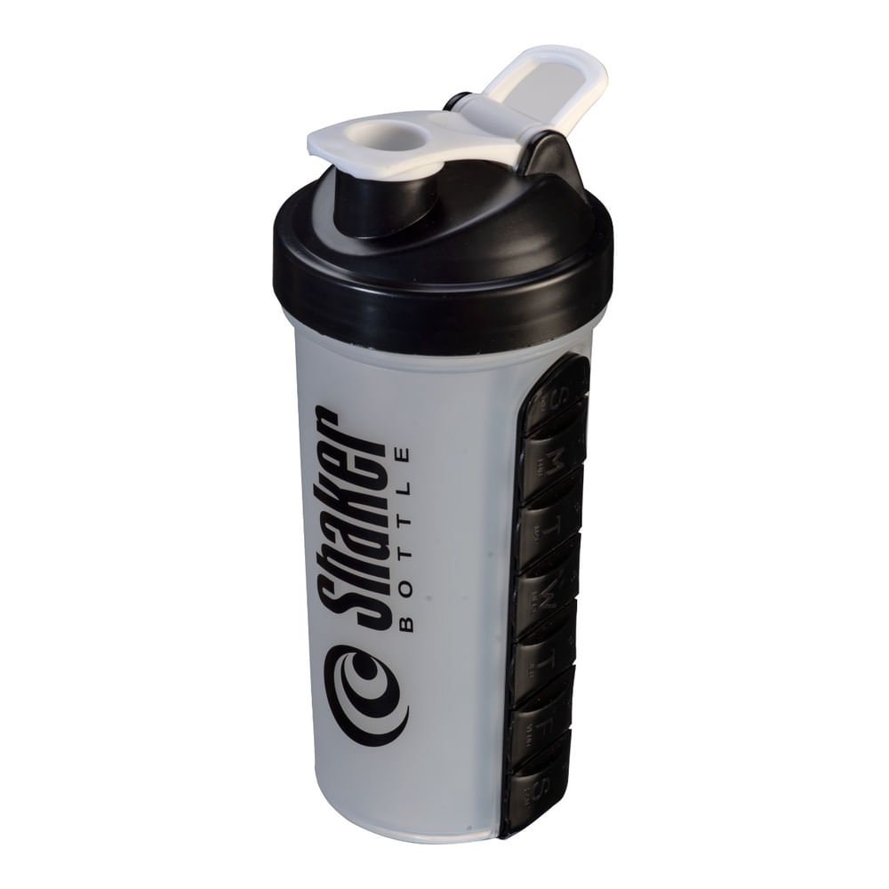 Shakeira com Porta Cápsulas 600ml FM1019-85 Preta - Milk | MadeiraMadeira