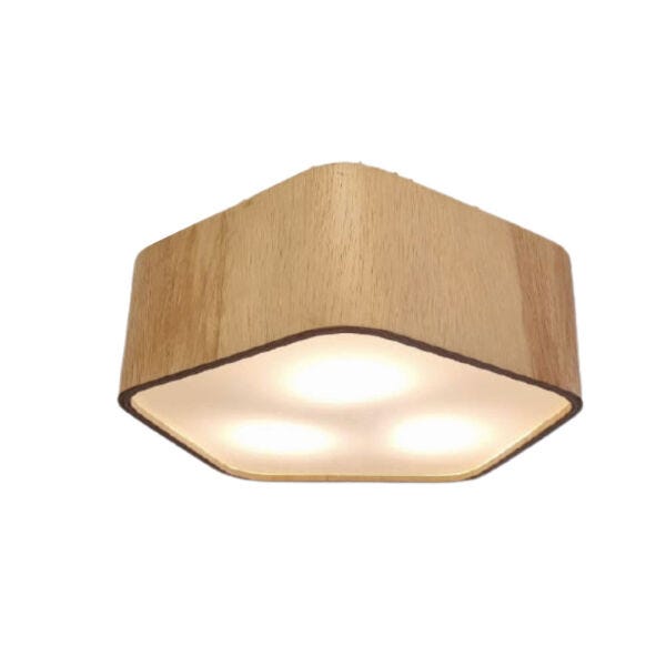 Plafon em Madeira Pentágono Md-3073 42x42cm Lâmina Natural - Bivolt ...