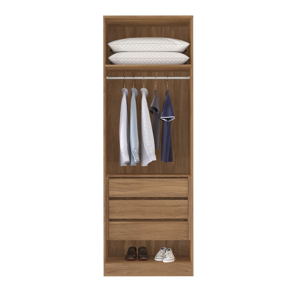 Guarda Roupa Modulado Módulo 7114 02 Portas 03 Gavetas Irlanda Amendola ...