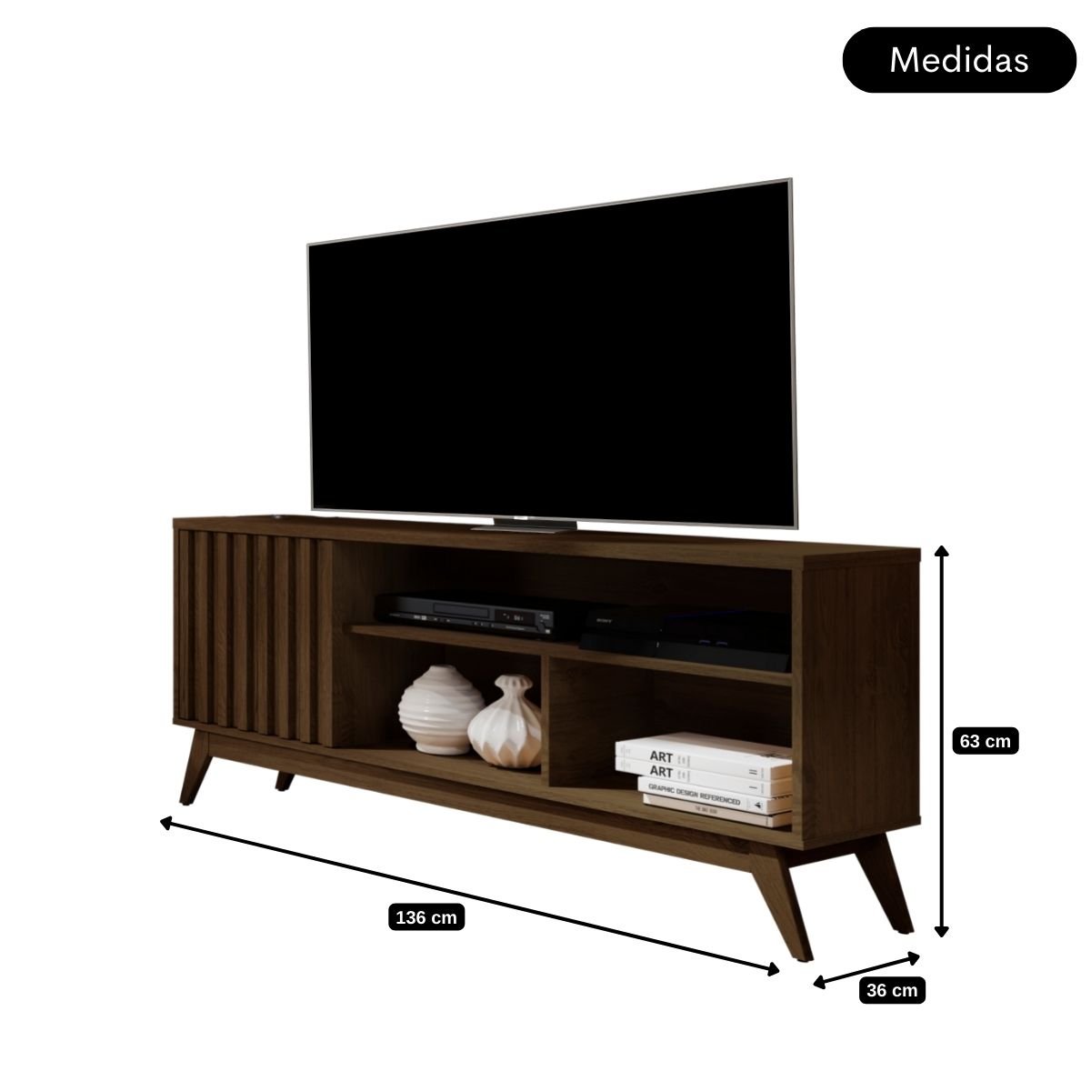 Rack para Sala Televisão até 50 Polegadas - Mod.2010 | MadeiraMadeira
