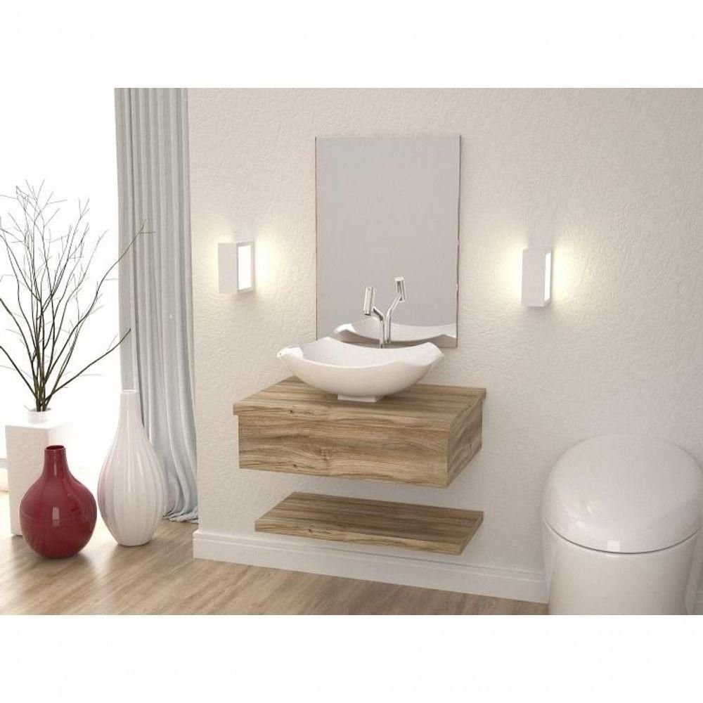 Conjunto Bancada C-cuba L42, Prateleira e Espelheira Metrópole 606 ...