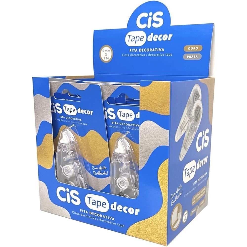 Fita Decorativa Cis Tape 5mmx3m Ouro/prata Dp.c/12 | MadeiraMadeira