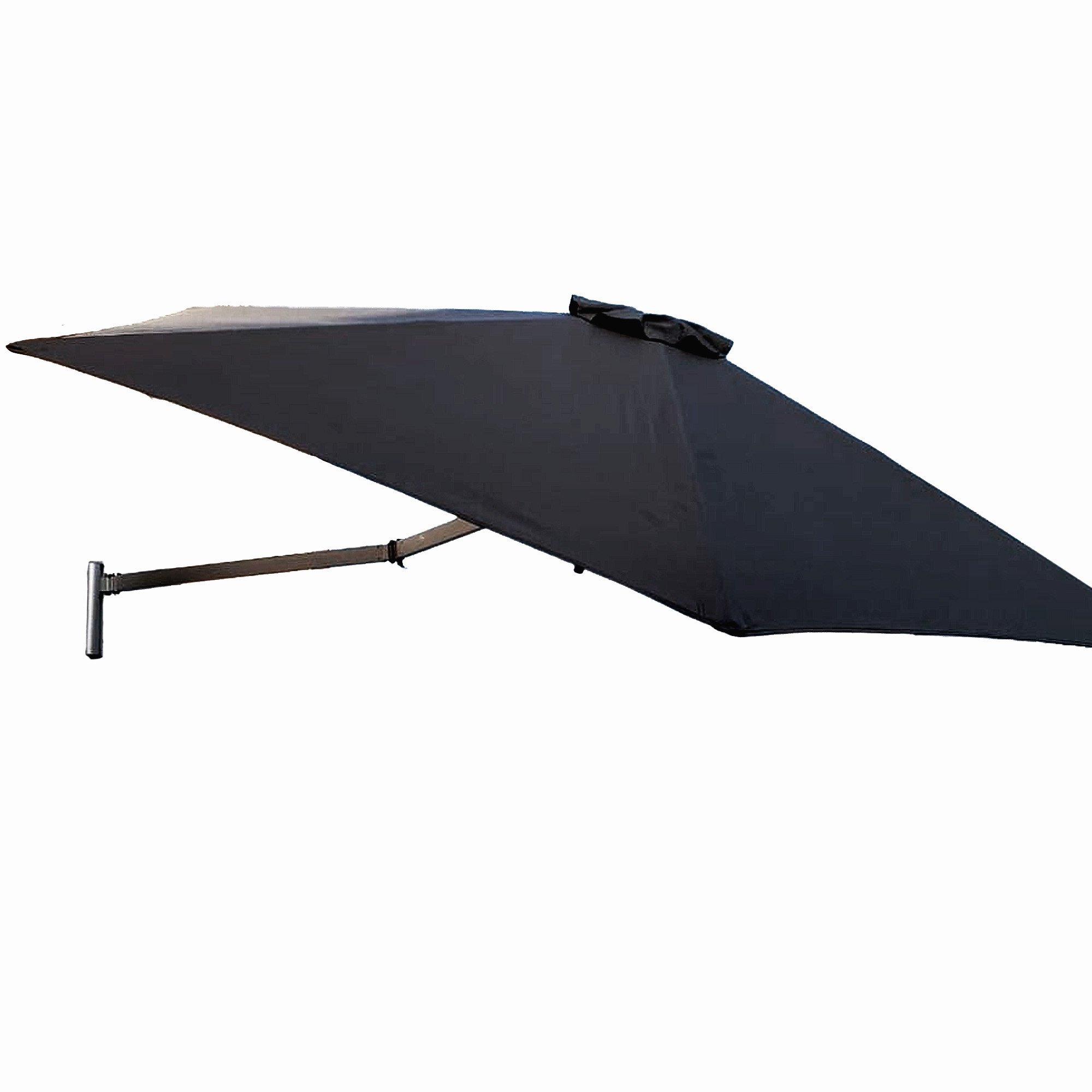Ombrelone Guarda Sol Parede 2m Alumínio Branco Cobertura Uv:preto ...