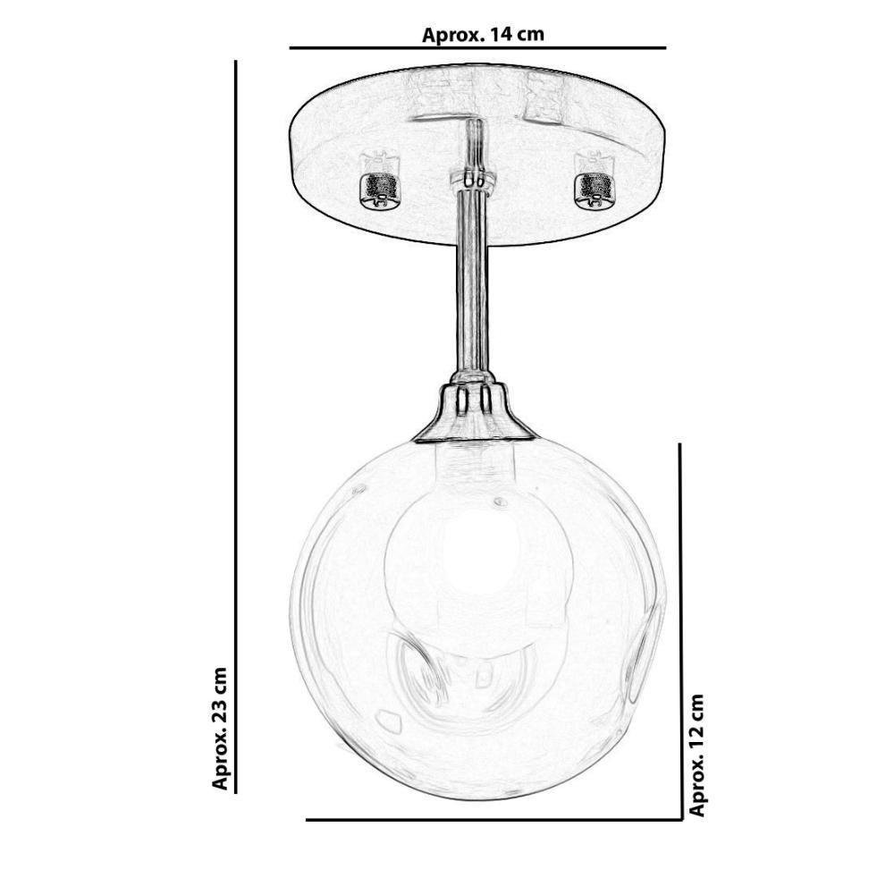 Kit 2 Lustre Plafon Harmony Dourado 23x14 Cm | MadeiraMadeira