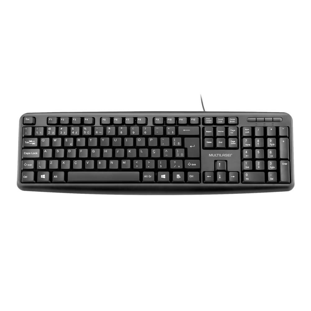 Teclado Multilaser Slim Standard Usb Preto Tc065 | MadeiraMadeira