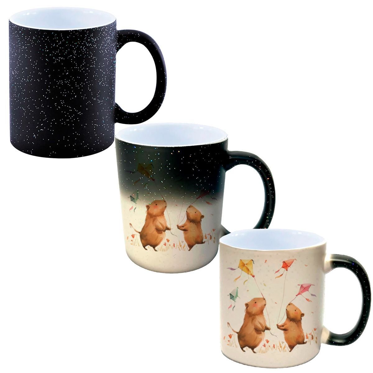 Caneca Mágica Glitter Muda de Cor Y2 Capivara Pipa Infantil Menino 2 ...