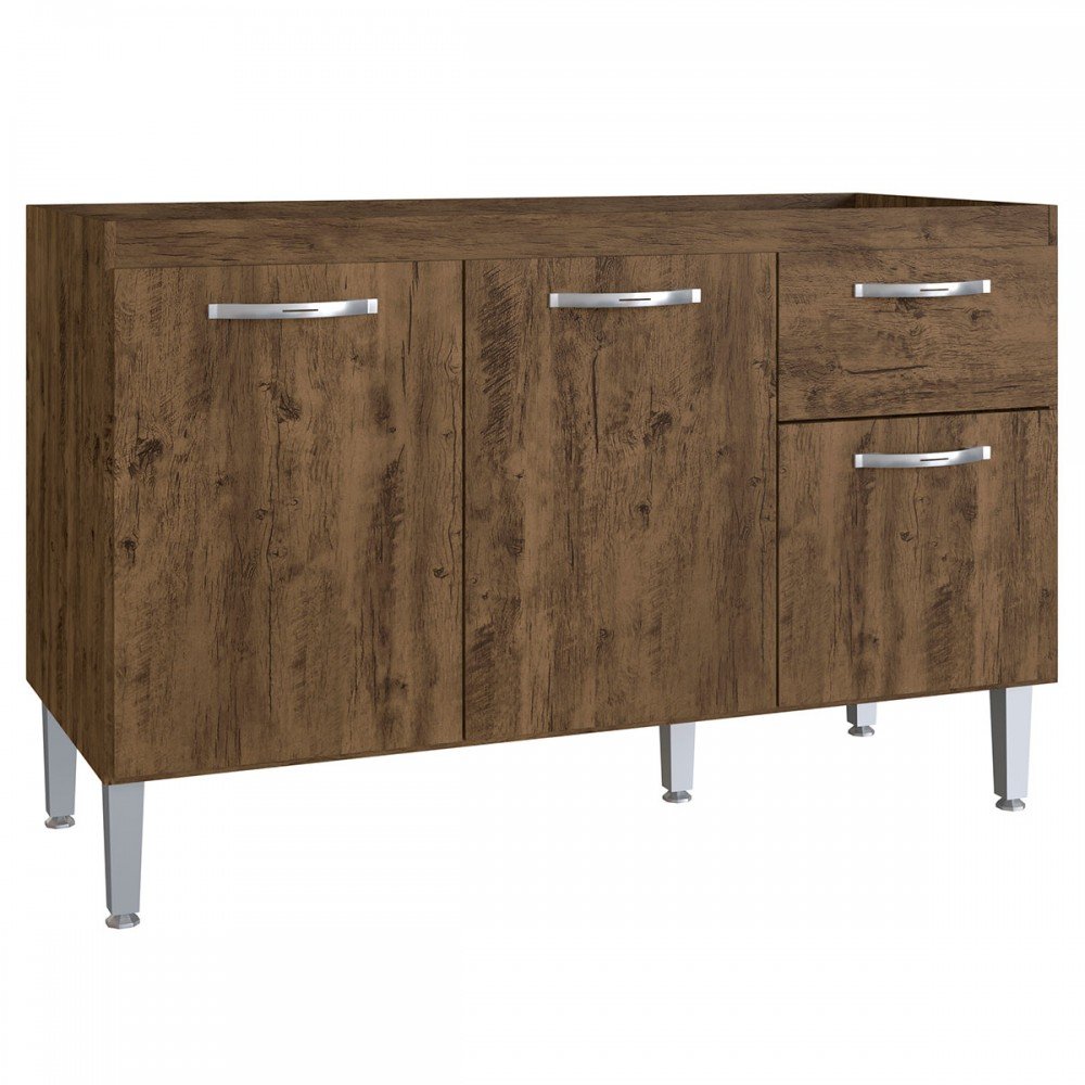 Balcão de Cozinha 3 Portas 1 Gaveta Itauba - Irm Móveis | MadeiraMadeira