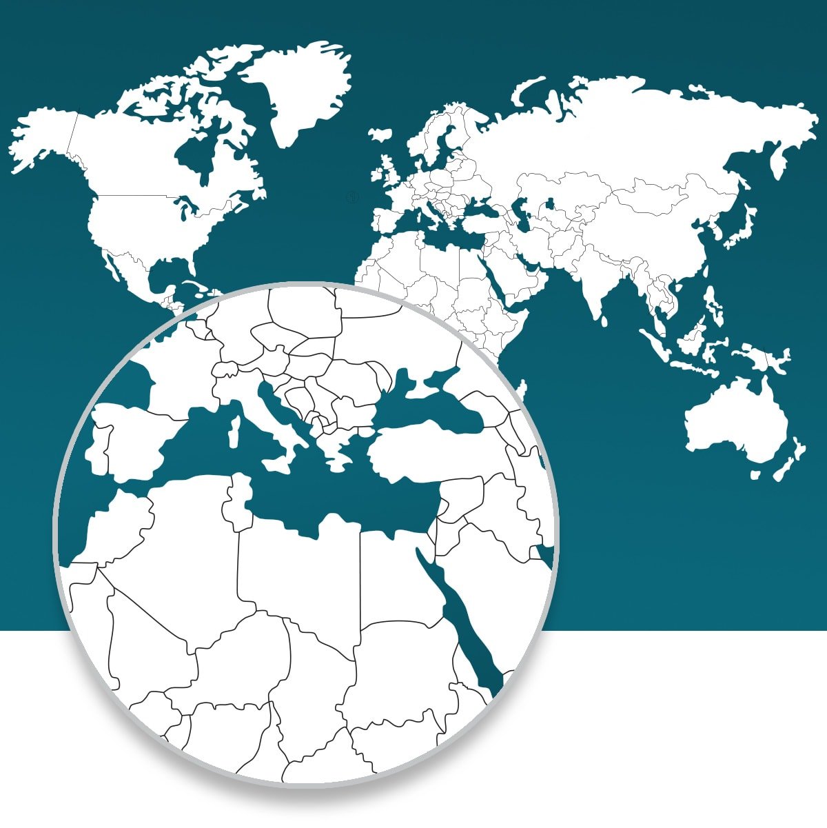 Mapa-Múndi adesivo para parede - Branco sem nomes de países - 140x78 ...