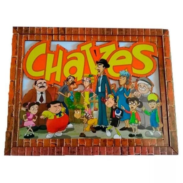 Quadro Em Madeira Vazado De Parede Turma Do Chaves | MadeiraMadeira
