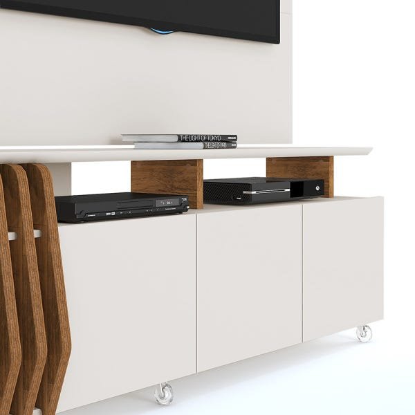 Rack Bancada com Painel para TV até 55 Polegadas Florença Espelhado D04 ...