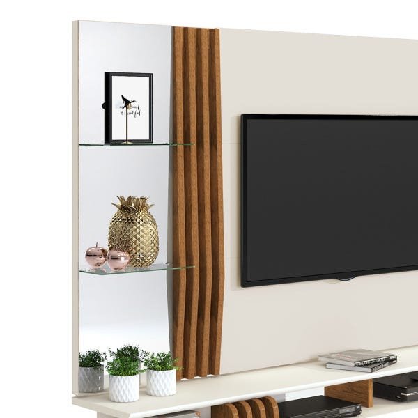 Rack Bancada com Painel para TV até 55 Polegadas Florença Espelhado D04 ...