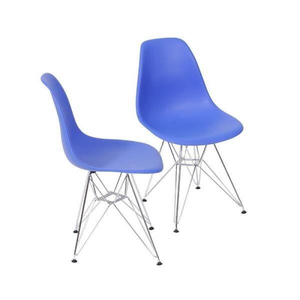 Kit 2 Cadeiras 1102 - Or Design - Azul Escuro | MadeiraMadeira