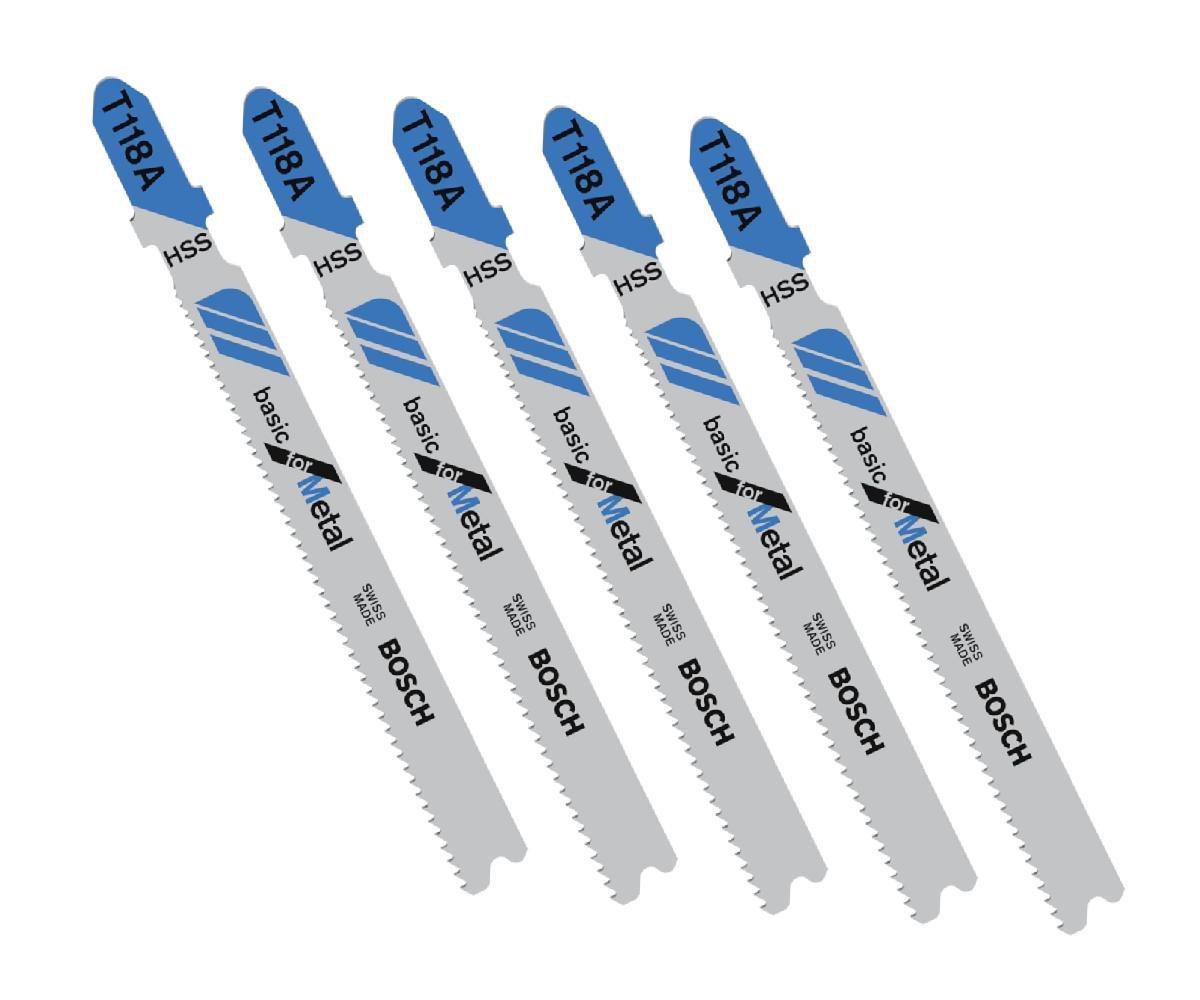 Lâmina Serra Tico-Tico Bosch T118A Basic For Metal 5 Unidade | MadeiraMadeira