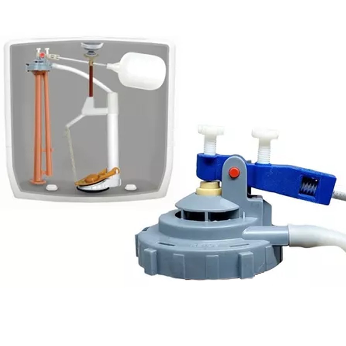 Kit Reparo Caixa Acoplada Com Boia Universal E Cabeçote Astra ...