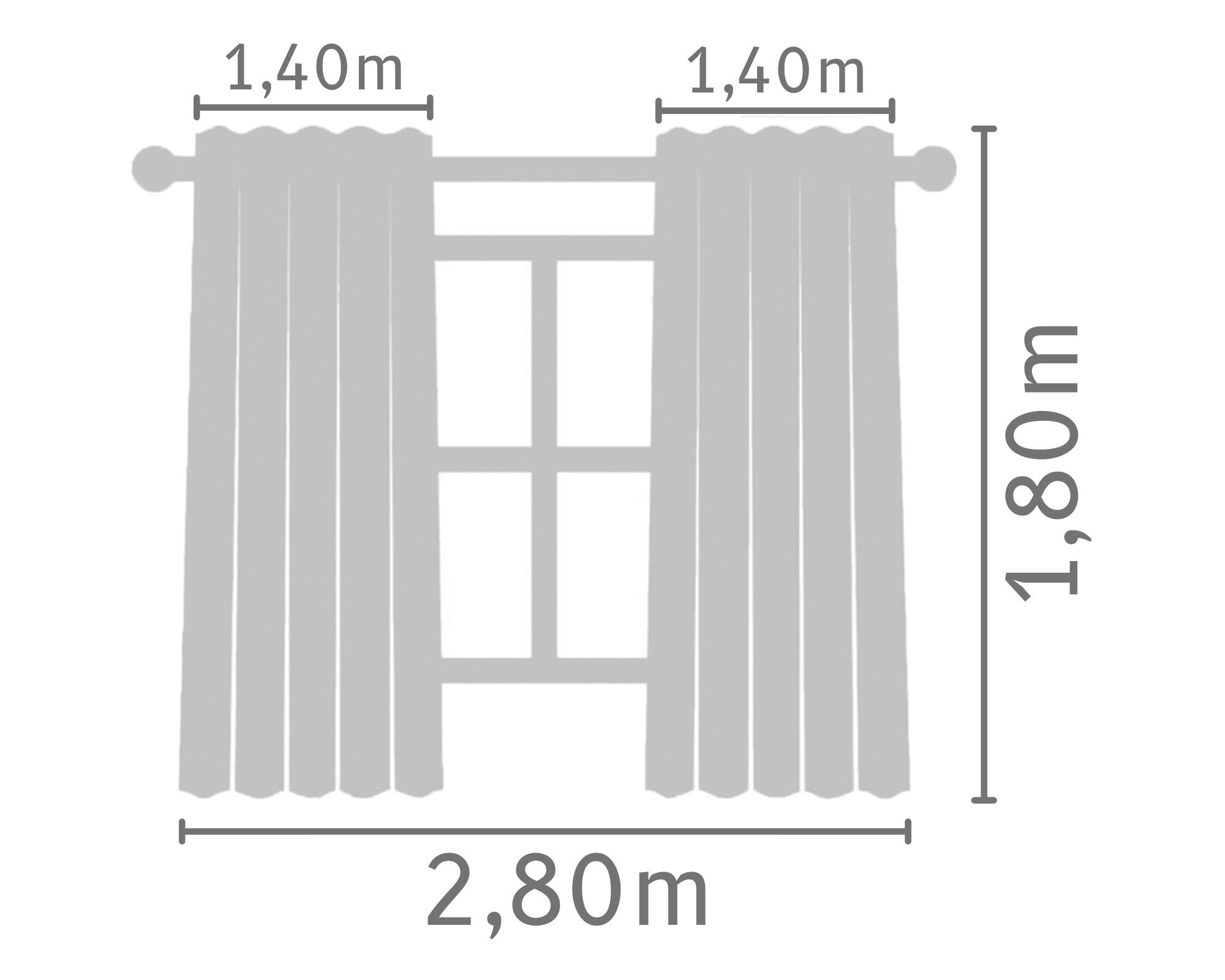 Cortina De Varão Voil Branco 2,80x1,80 Para Sala Ou Quarto | MadeiraMadeira