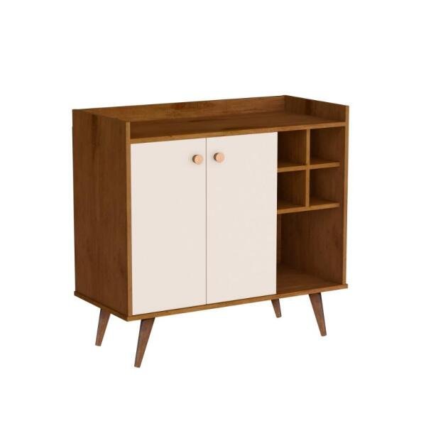 Balcão Buffet Adega 1212 Caramelo Pérola | MadeiraMadeira