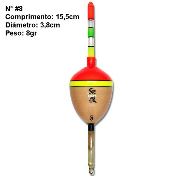 Boia Para Pesca EVA Joy Ocean Marrom Reforçada #8 | MadeiraMadeira