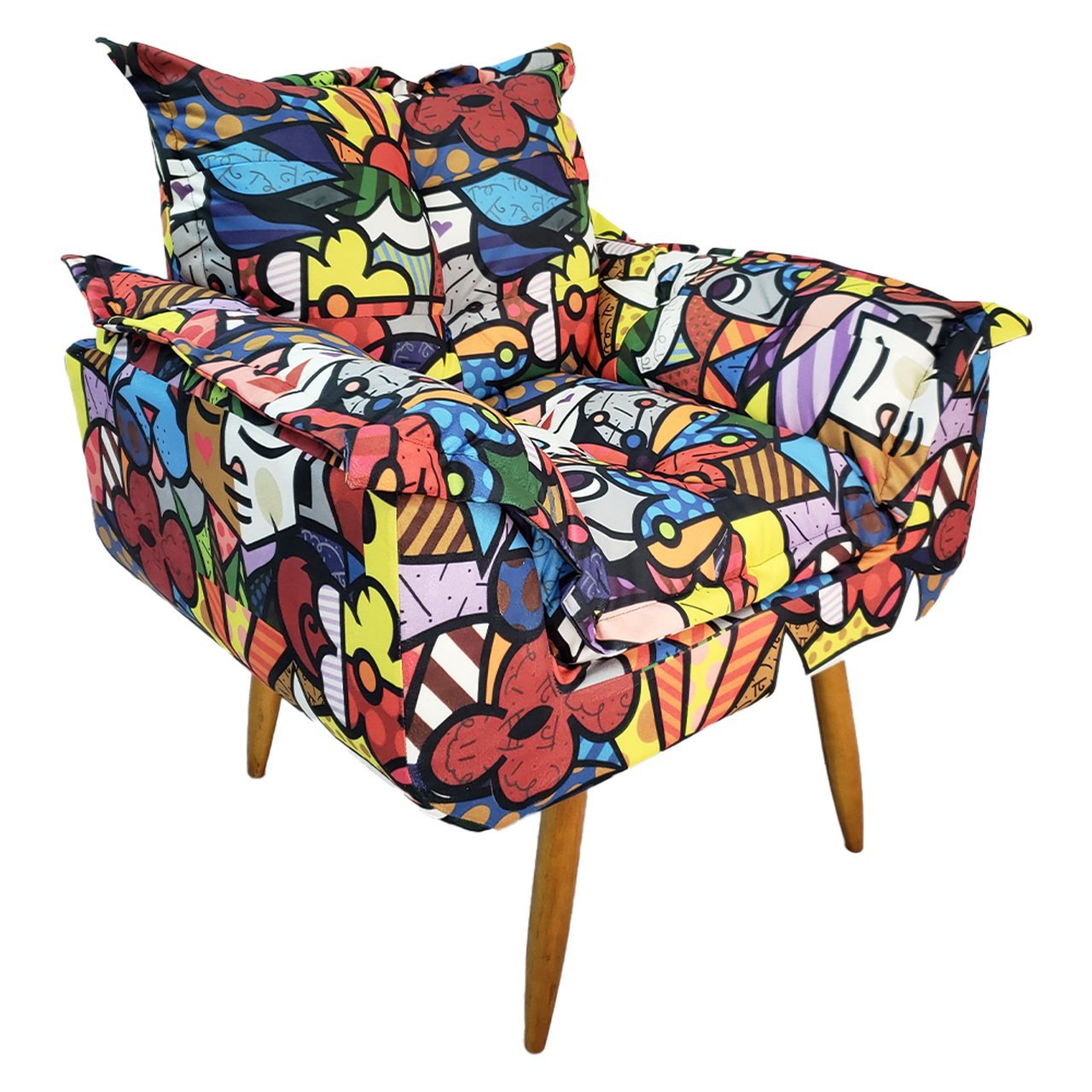 Poltrona Romero Britto Opala Decorativa | MadeiraMadeira