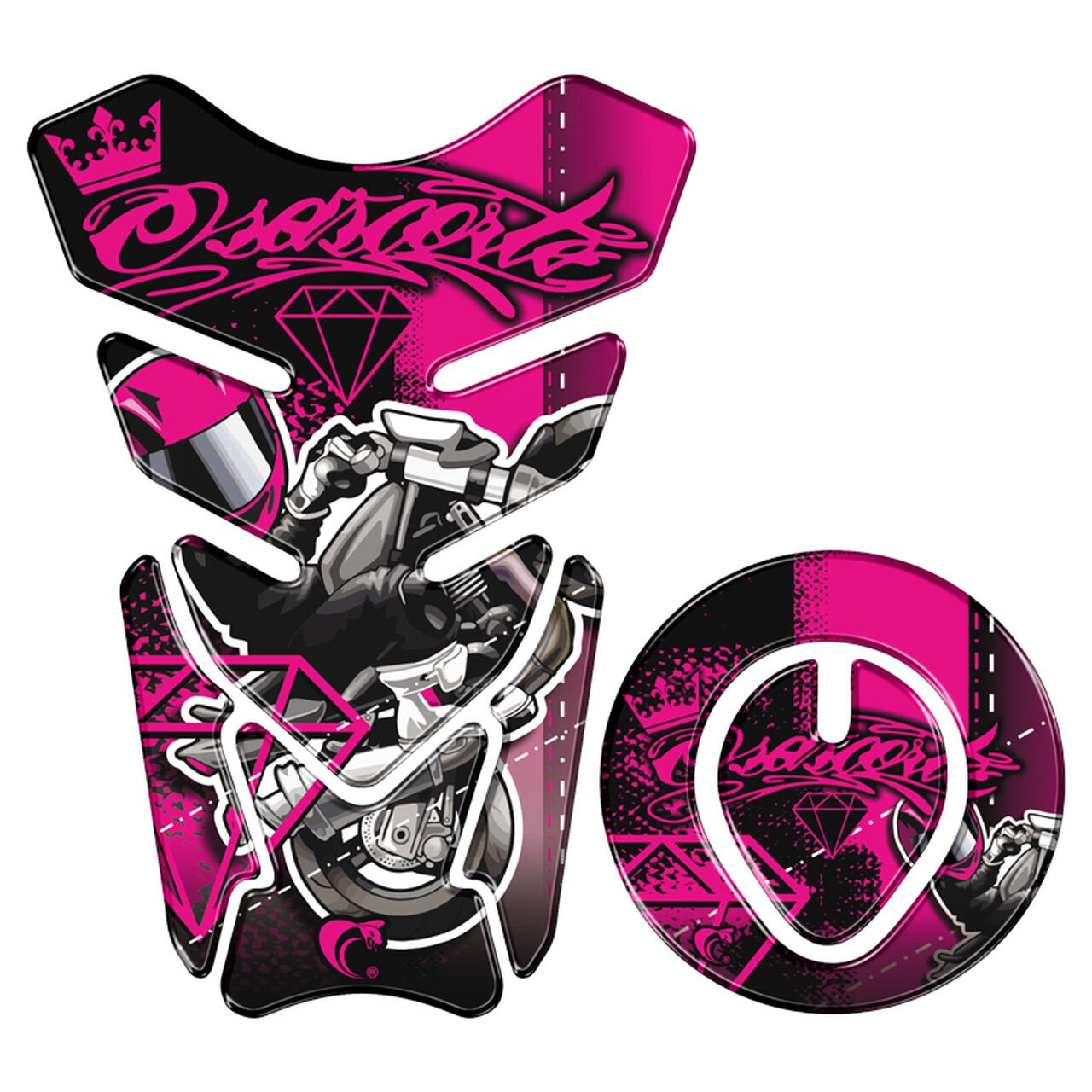 Protetor Tanque e Bocal Adesivo Moto Honda até 2017 Rosa Teu Adesivo Protetor Tanque e Bocal ...