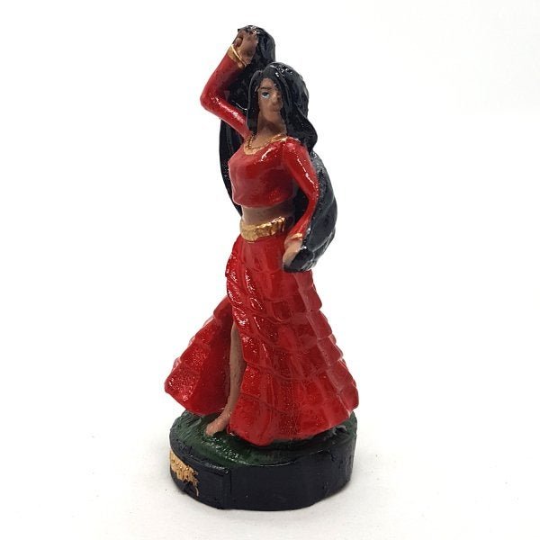 Estátua Imagem Cigana Dançarina do Amor Resina 12 Cm:vermelha ...