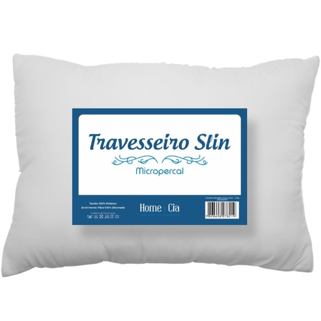 Travesseiro Slin Micropercal Suporte Médio 45x65cm Branco | MadeiraMadeira