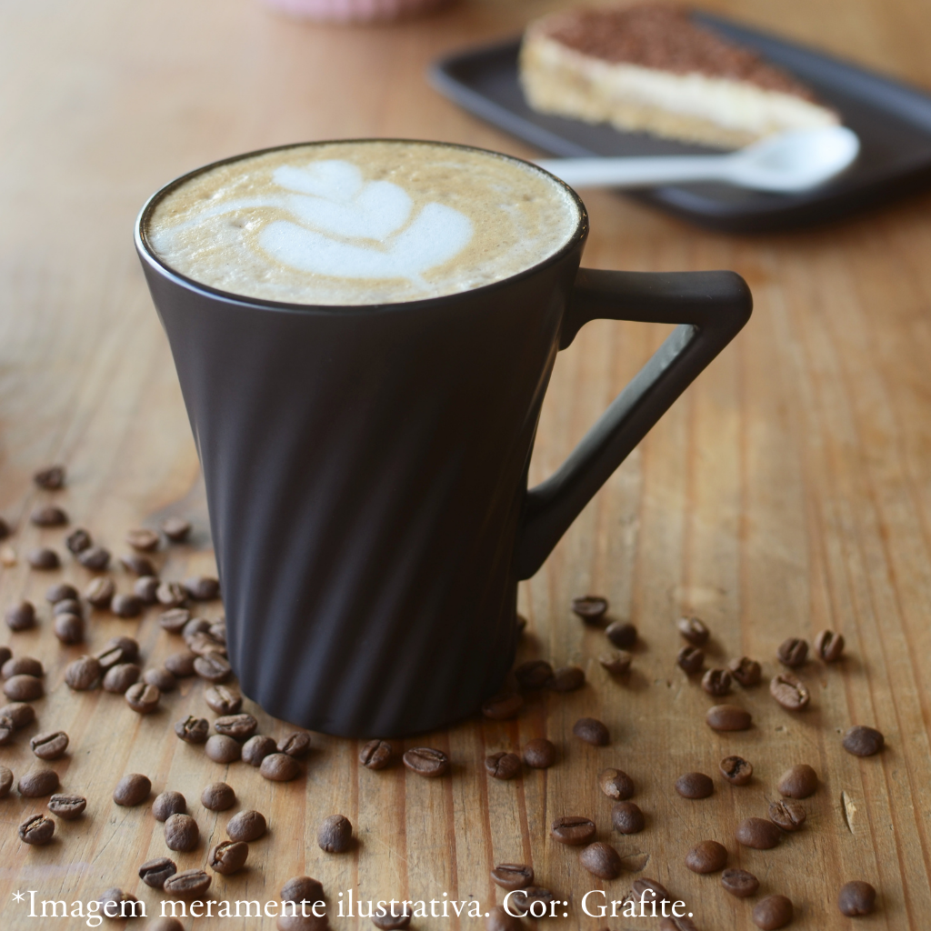 Caneca Twist Tulipa 300ml Branca Ceraflame Gourmet | MadeiraMadeira