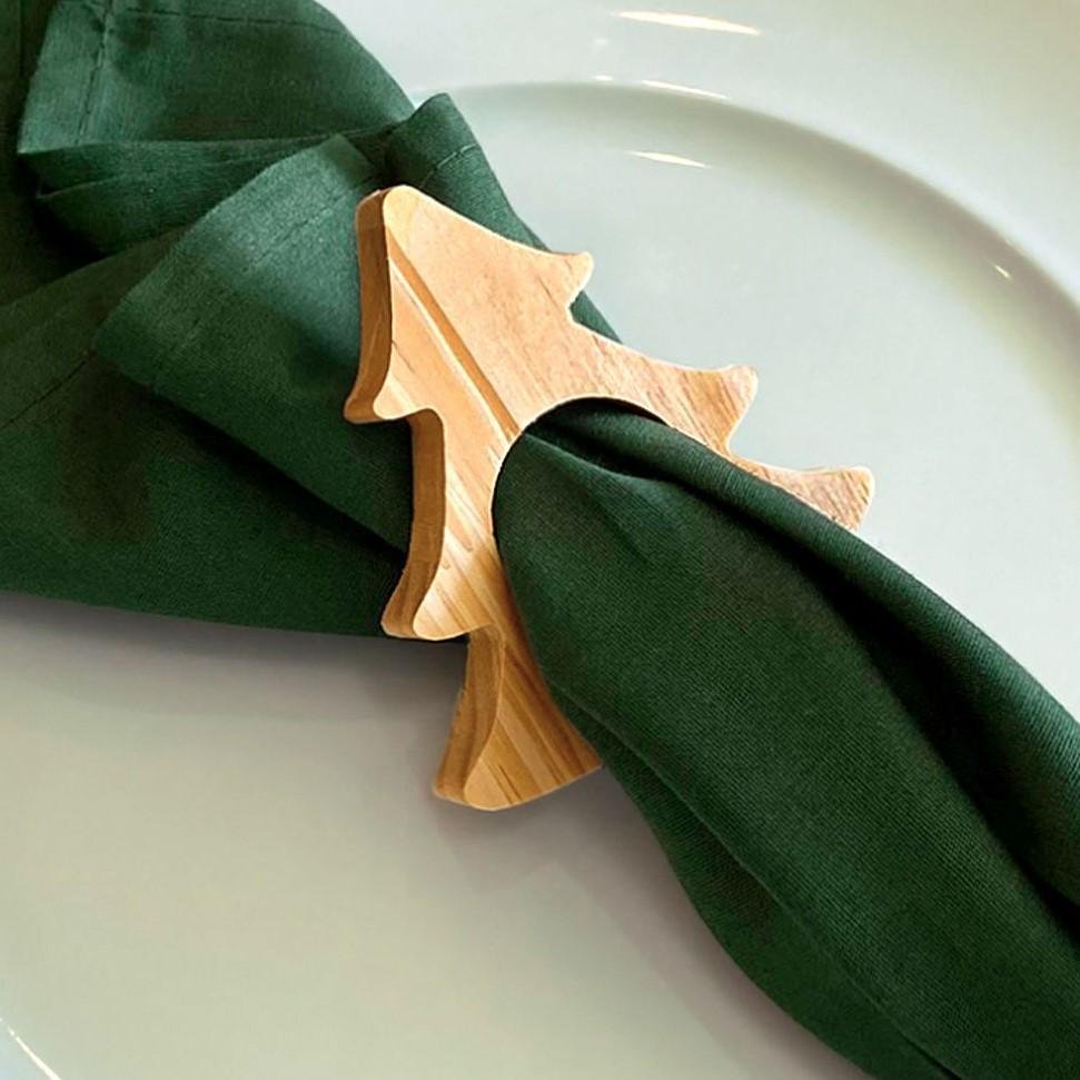 10 Argola Porta Guardanapo Árvore Natal Decoração Mesa Posta ...