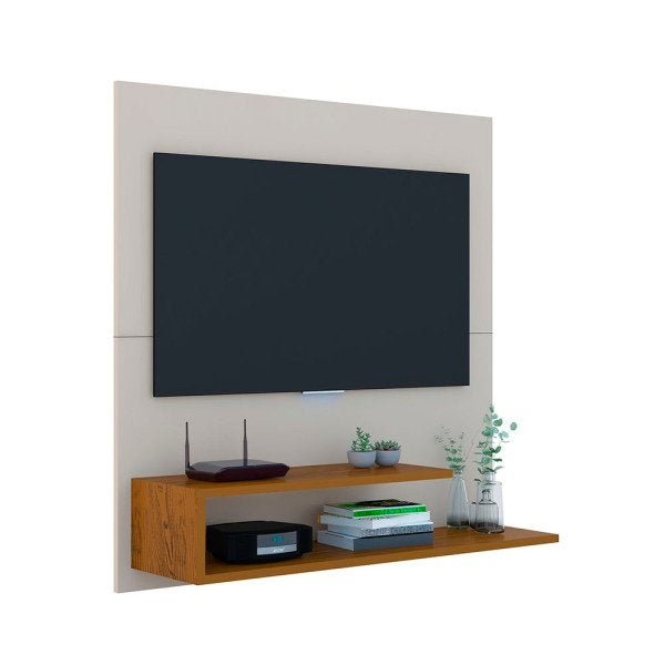 Painel para Tv Até 32 Polegadas com Nicho Kansas Off White/Freijó ...