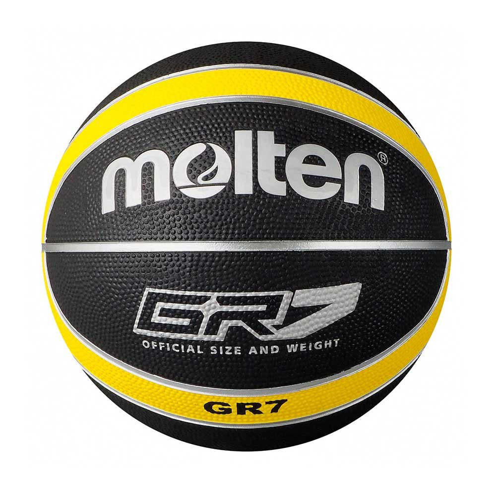 Kit com 6 Bola(s) Molten Basketball Rubber Cover GR7 Preto/Amarelo BGR7 ...
