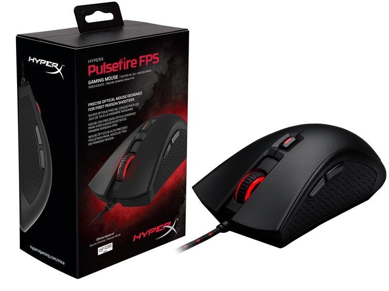 Mouse Gamer HYPERX HX-MC001A/AM Pulsefire FPS 3200DPI Preto | MadeiraMadeira