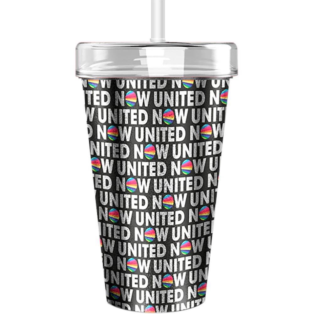 Copo Decorado NOW United Names 550ML Canudo | MadeiraMadeira