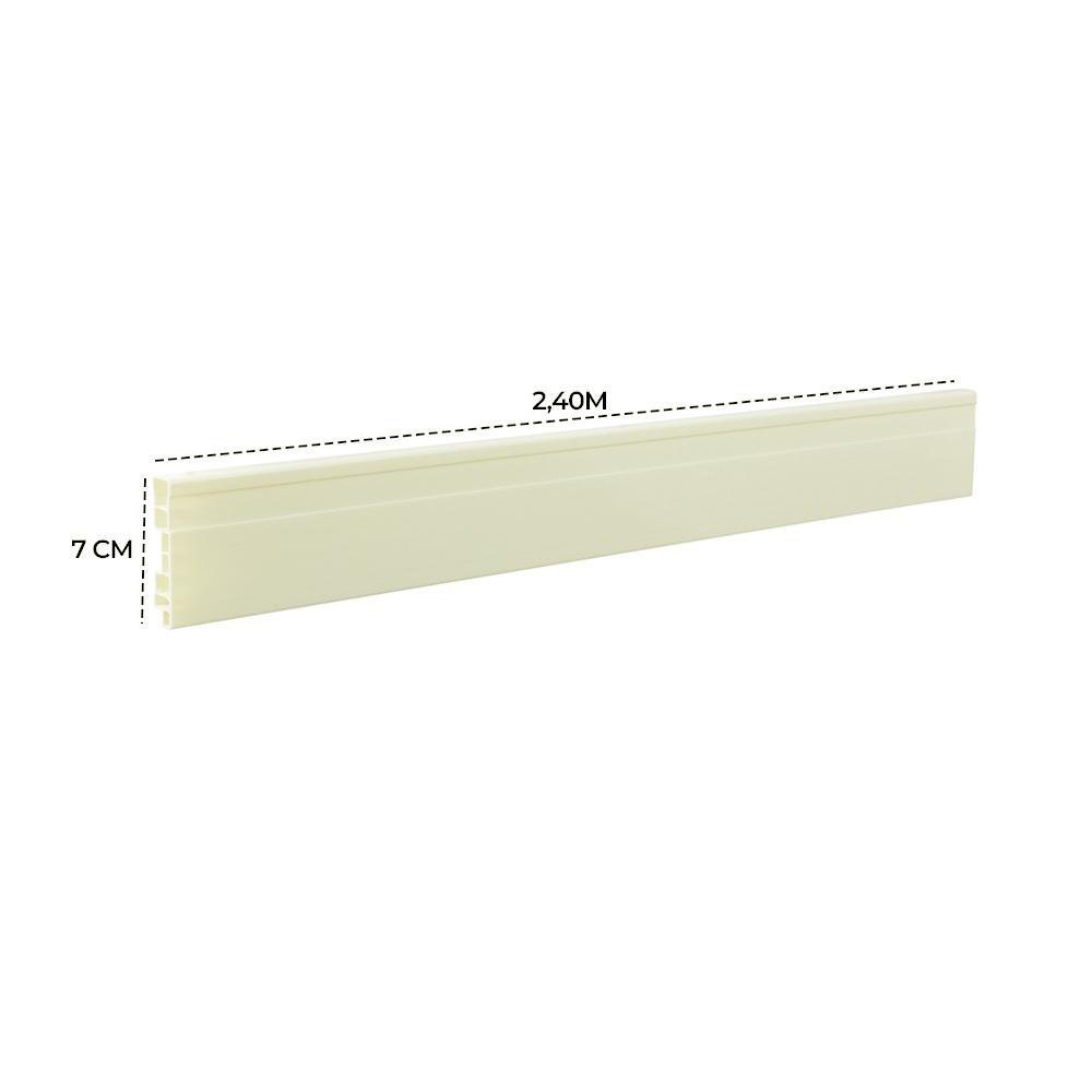 Rodapé de PVC 7cmx15mmx2,40m Master 6 UN Zapinplast - Marfim ...