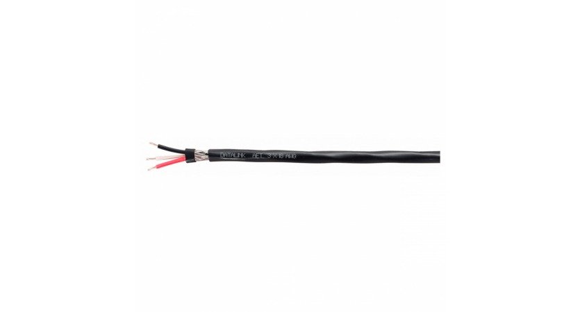 Cabo Shield Blindado Afdatalink 0,82mm 300V 100 Metros Preto 3X18AWG ...