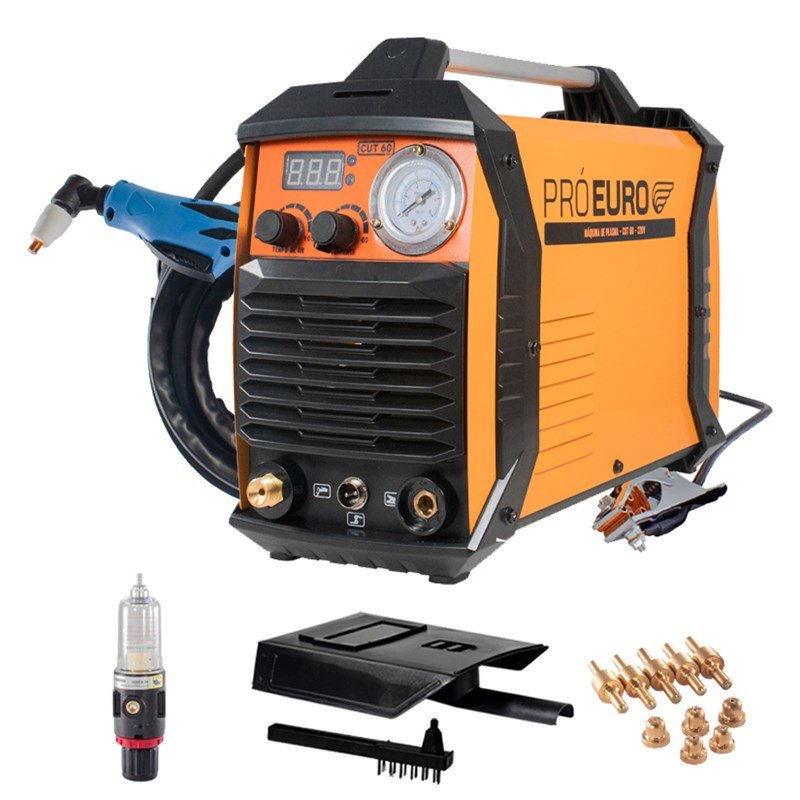 Máquina corte plasma cut60 box 220v + kit bico de corte e eletrodo ...