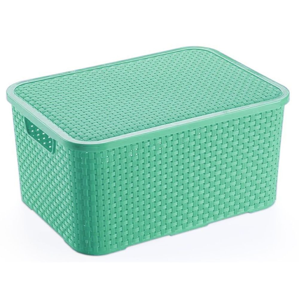 Caixa Organizadora Rattan 15L CR1820 Verde - Monte Líbano | MadeiraMadeira