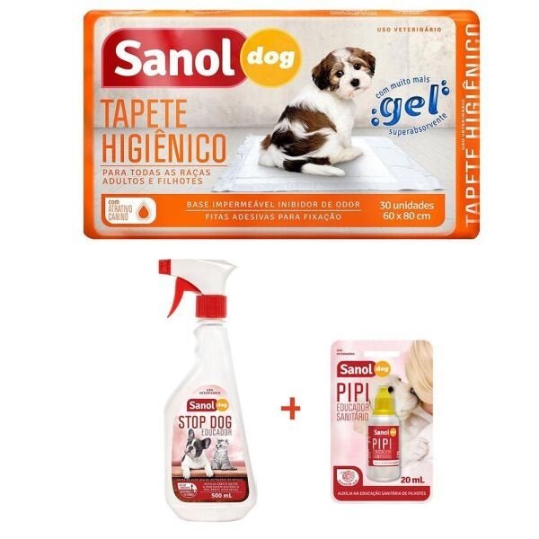Combo Tapete absorvente 30un para xixi cães e Kit Atrativo canino pipi ...