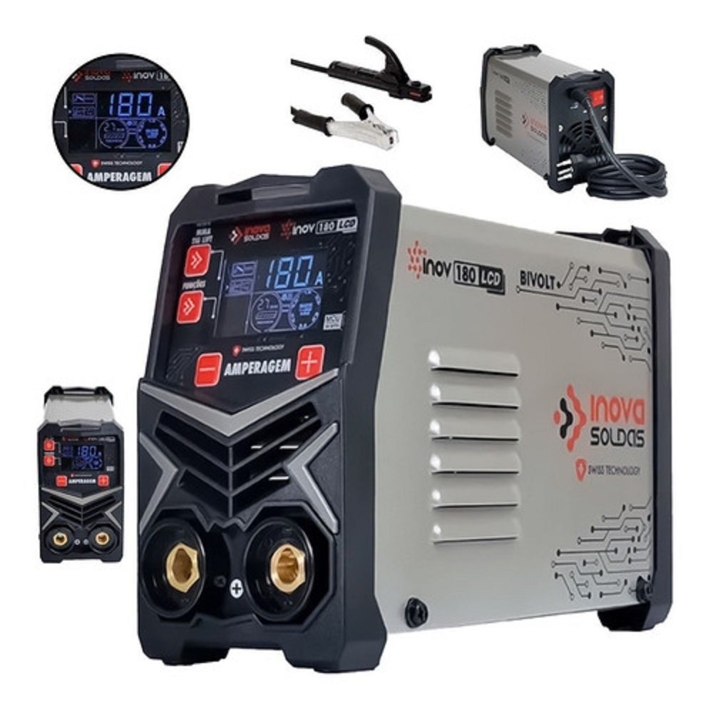 Maquina de solda inversora 180a mma/tig lift led | MadeiraMadeira